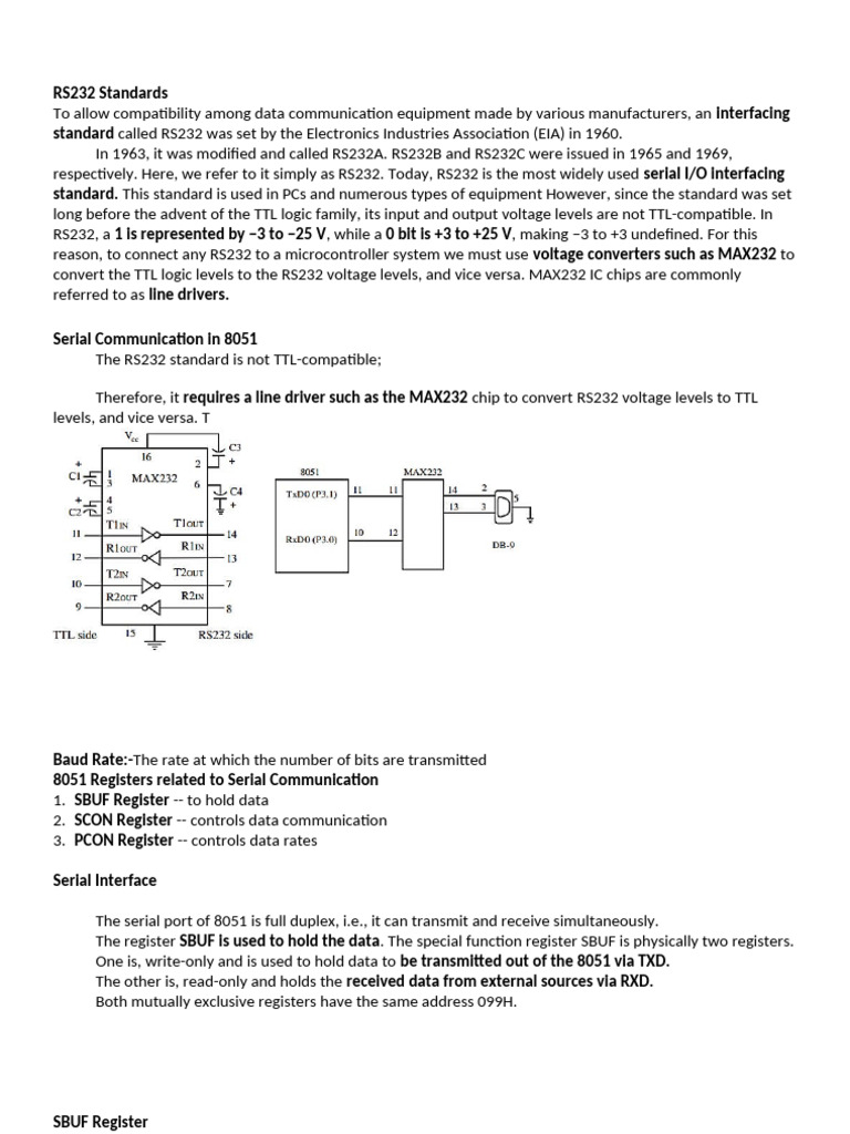 Serial Communication in 8051 | PDF | Bit | Data Transmission