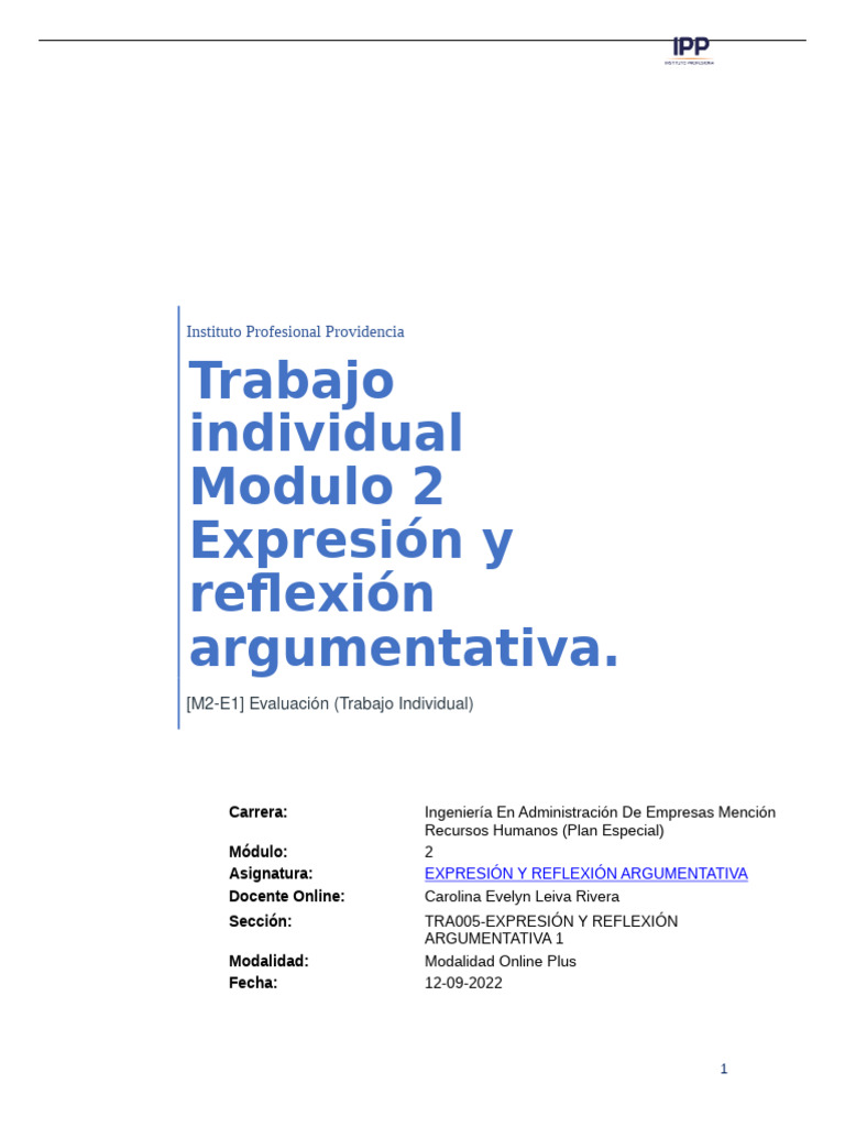 Hoger Aedo TGM2 Expresi N y Reflexi N Argumentativa | PDF | Comunicación no verbal | Inferencia
