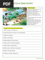 Grade 7 Picture Description Worksheet | PDF