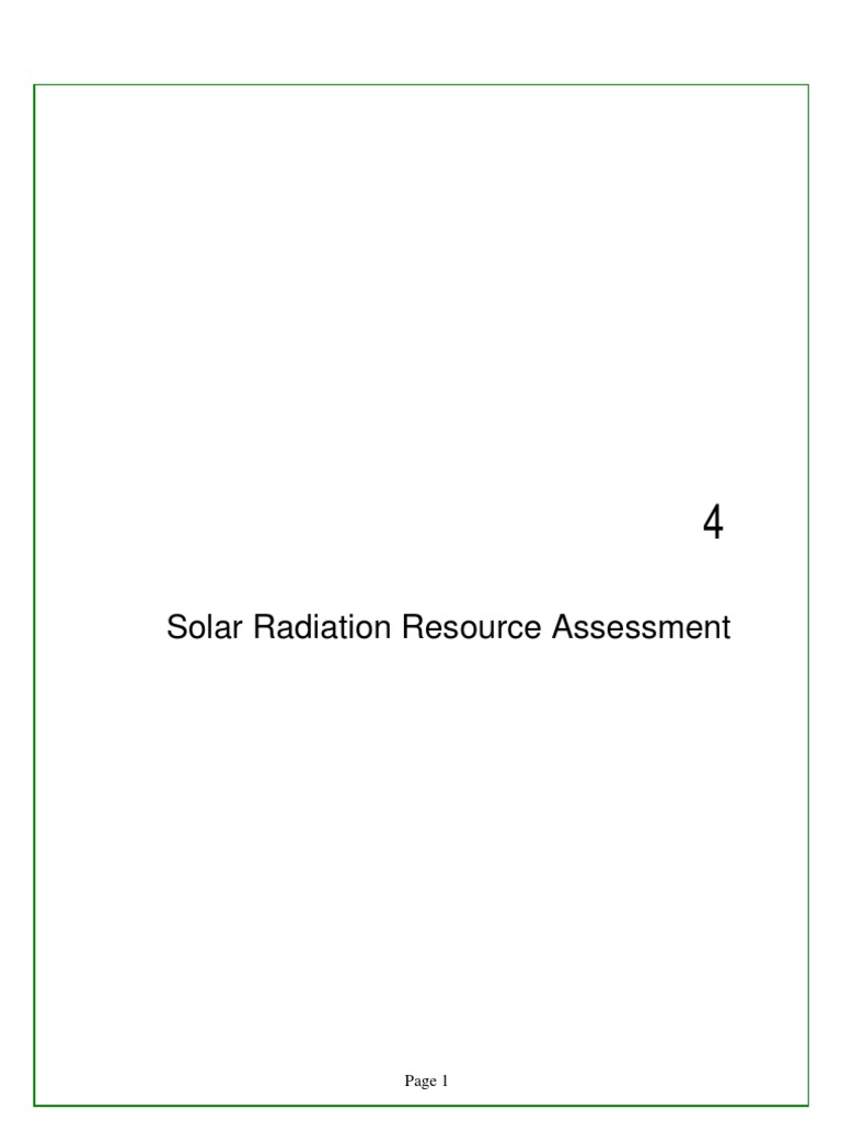 Part 4 - Solar Radiation | PDF