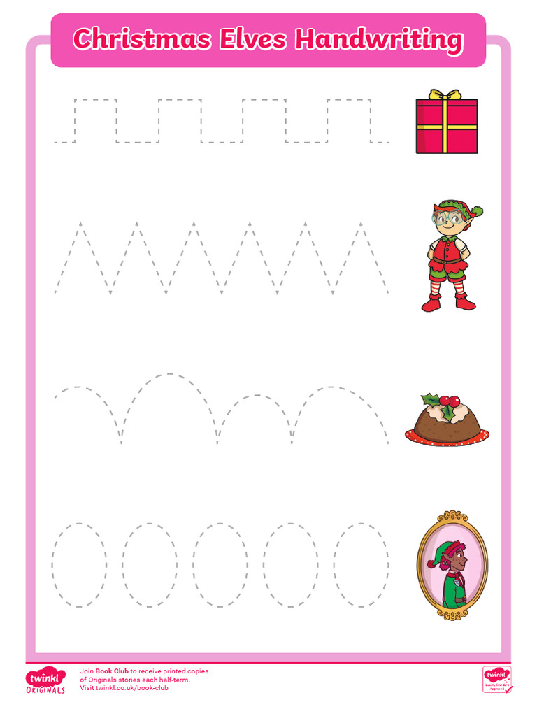 Christmas-Elves-Handwriting-Worksheets | PDF