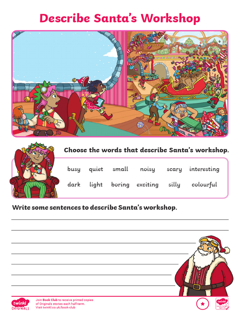 Describe Santa's Workshop Activity | PDF