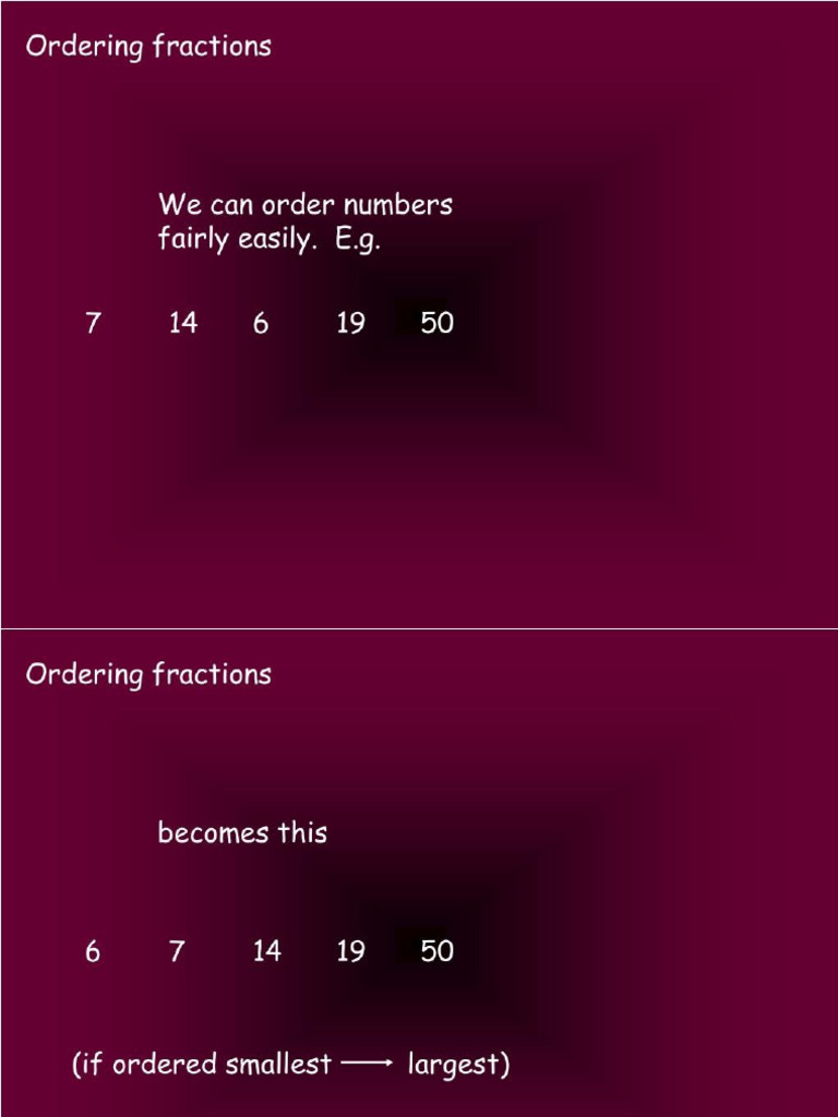 Ordering Fractions | PDF