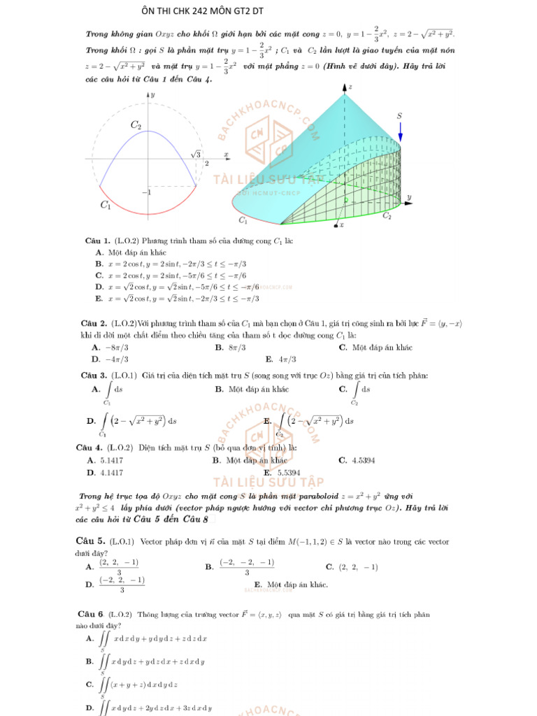 Ôn Thi CHK Môn GT2 DT | PDF