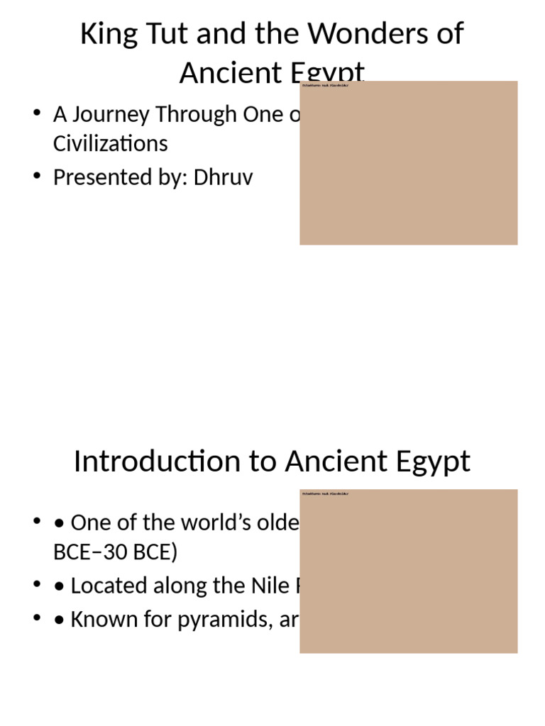 King Tut Ancient Egypt Designed | PDF