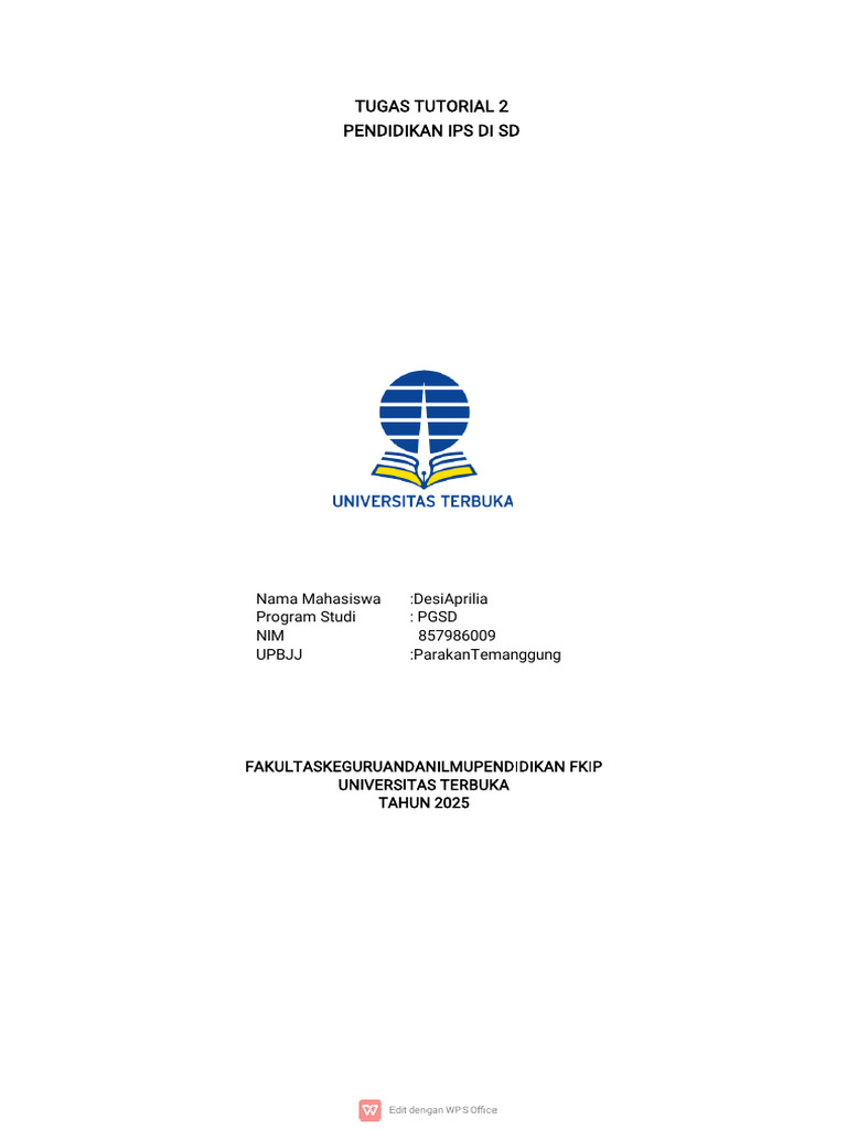 Tugas TUTORIAL 2 PENDIDIKAN IPS DISD | PDF