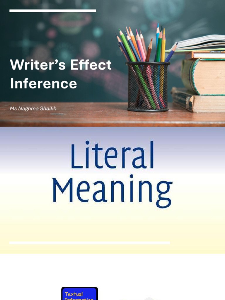 Writer's Effect - Inference-1 | PDF | Odor | Taste