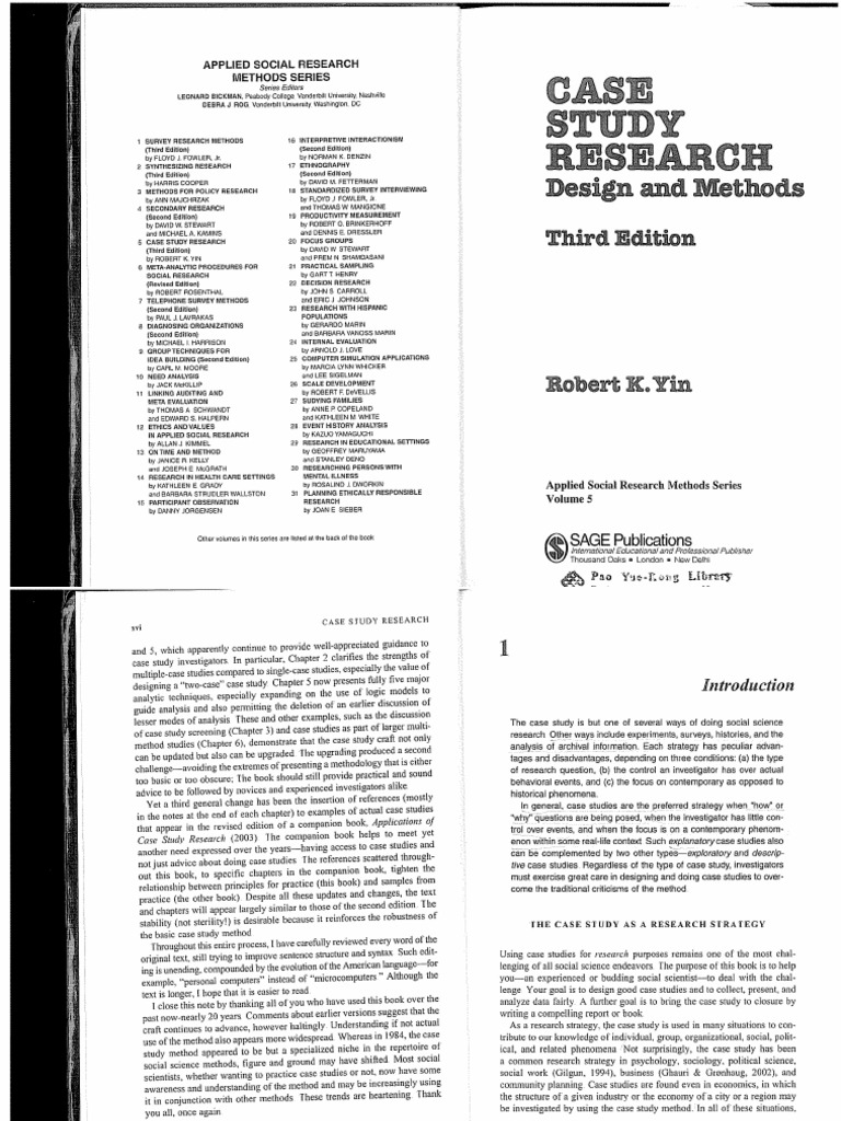 Yin 2003 Introducing Case Study Research | PDF