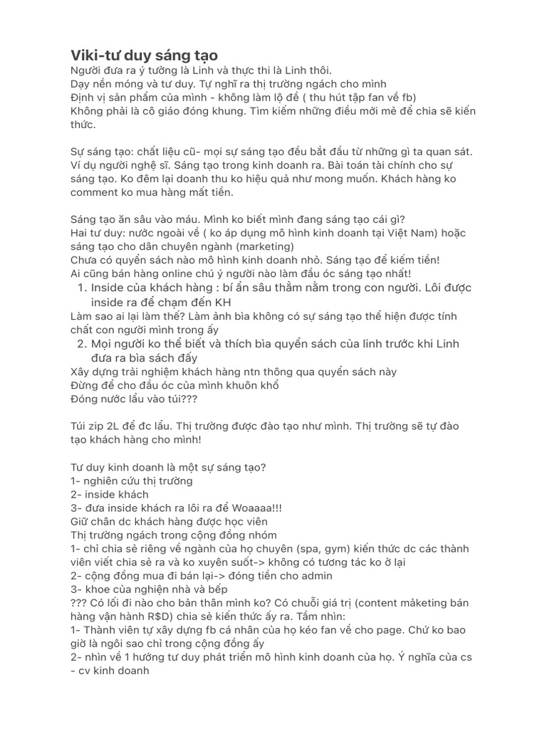 Viki-tư duy sáng tạo | PDF