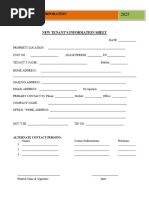 Tenant Information Sheet | PDF