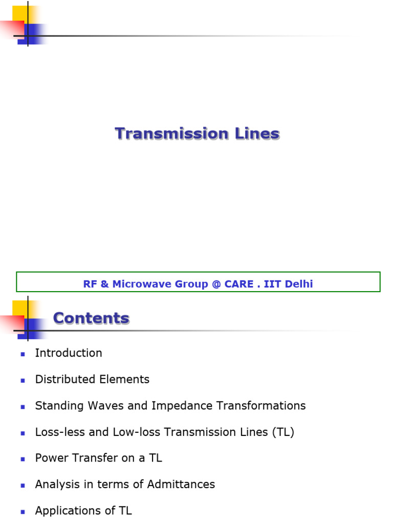 Transmission Lines in RF & Microwave Engineering | PDF | Transmission ...