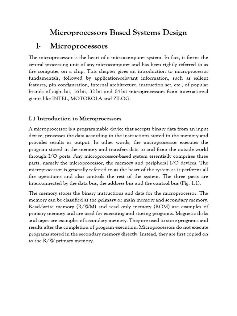 1-Introduction To Microprocessors - 085011 | PDF | Microprocessor | Computer Data Storage