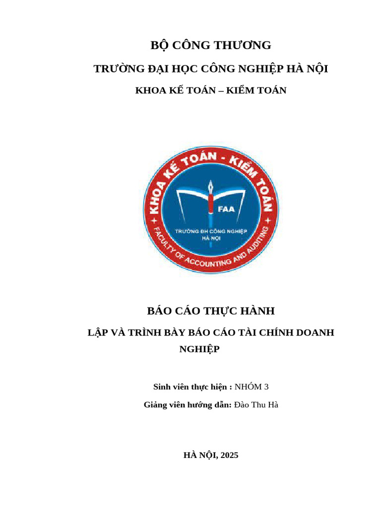 Lập Và Trình Bài Bctc-nhóm 3 | PDF