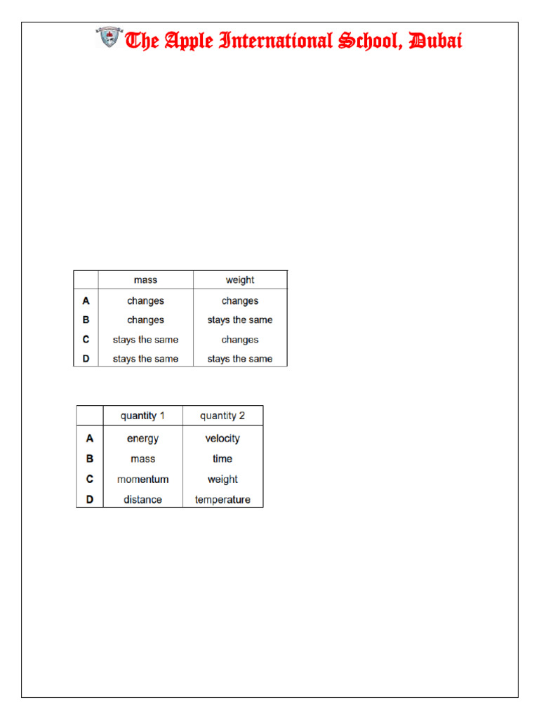Revision Year 9 | PDF | Waves | Mass