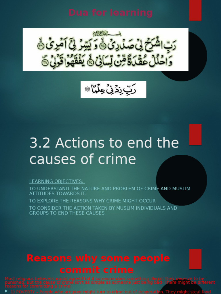 3.2 Actions To End The Causes of Crime | PDF | Crimes | Crime & Violence