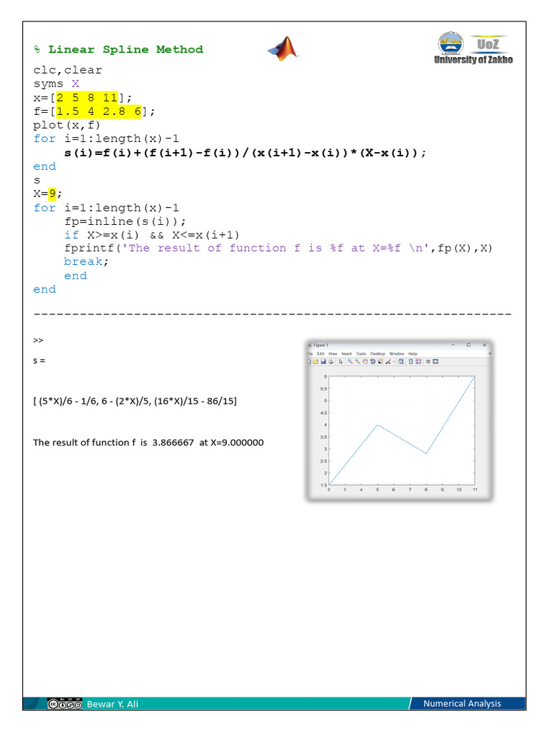 Linear Spline Method | PDF