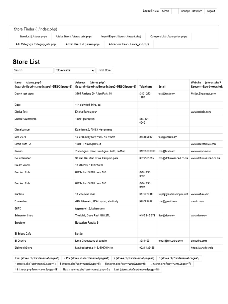 Super Store Finder - Store List | PDF