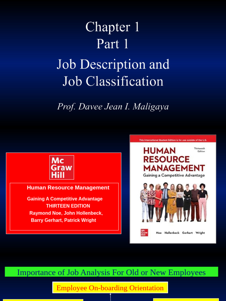 ch01 Job Design and Analysis Part 1 - 2026T3 | PDF | Human Resource ...
