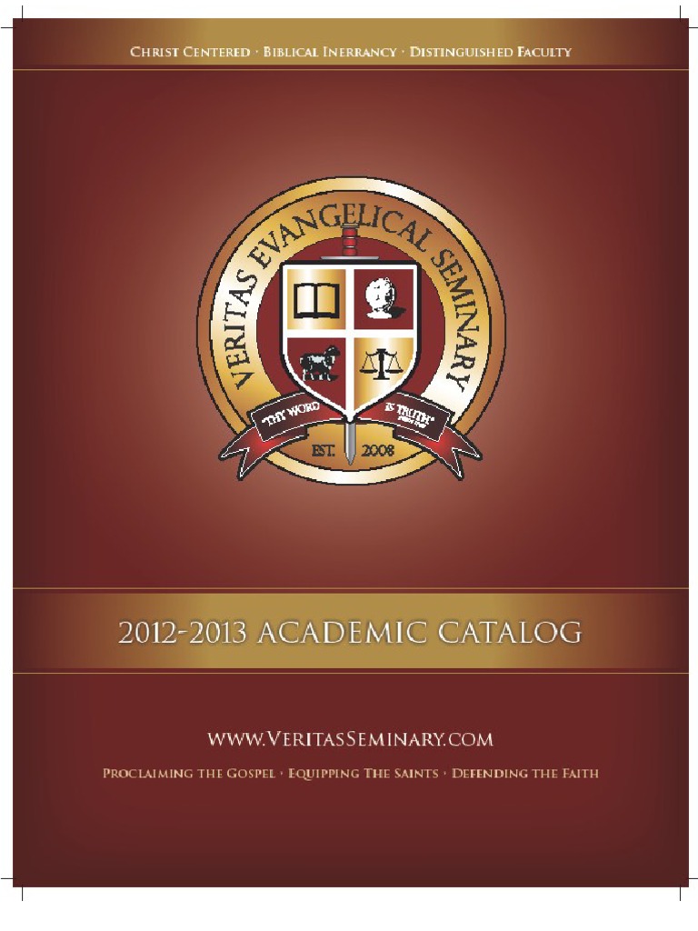 Veritas Evangelical Seminary Catalog 2012-2013 | PDF | Biblical ...