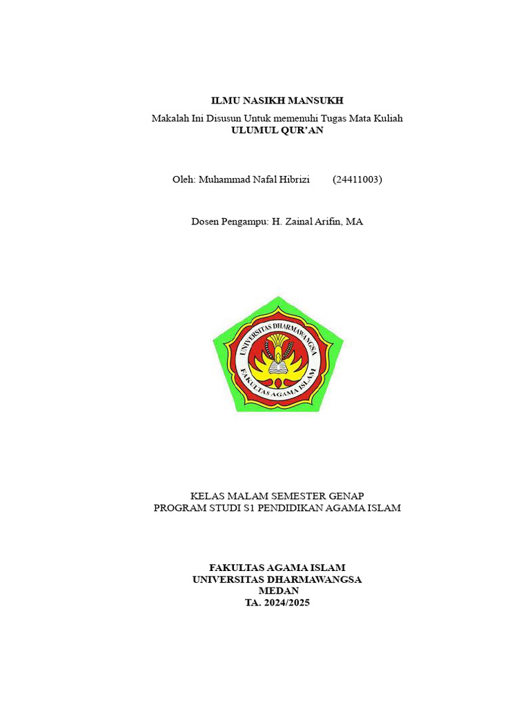 Konsep Nasikh dan Mansukh dalam Al-Qur'an | PDF