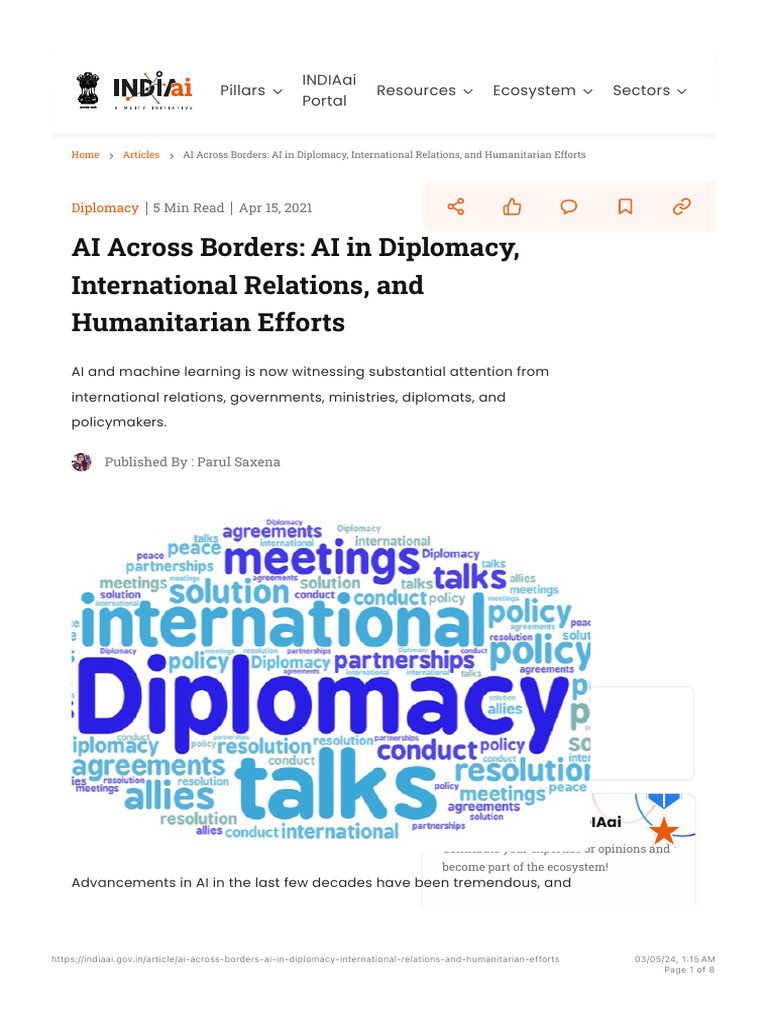 AI's Role in Global Diplomacy Today | PDF | Artificial Intelligence ...