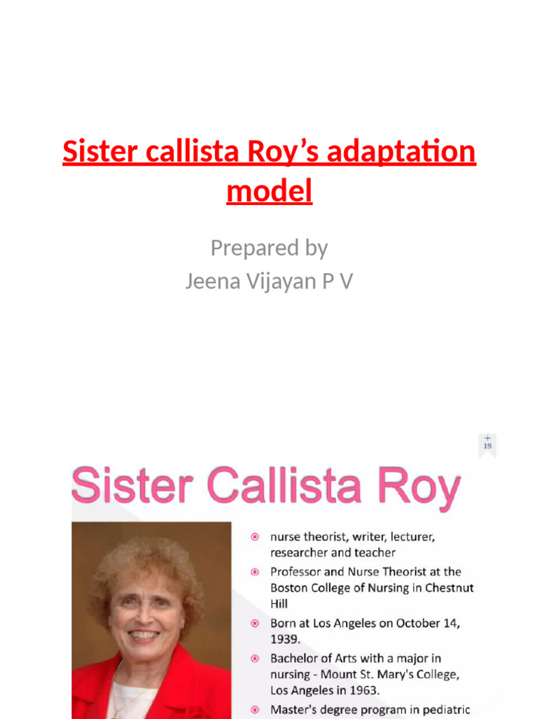 Roys Adaptation Theory | PDF