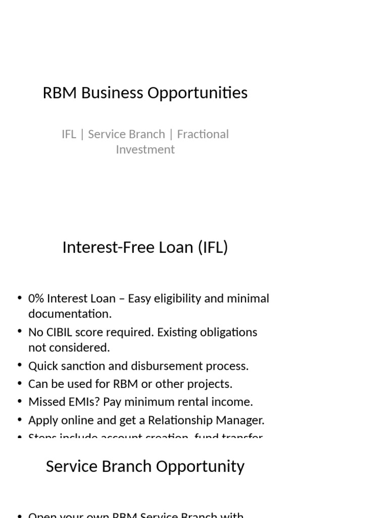 RBM Brochure Summary Presentation | PDF