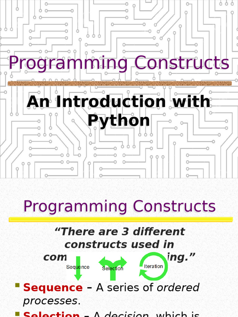 Programming Constructs Python-Students | PDF | Software Development | Computer Science