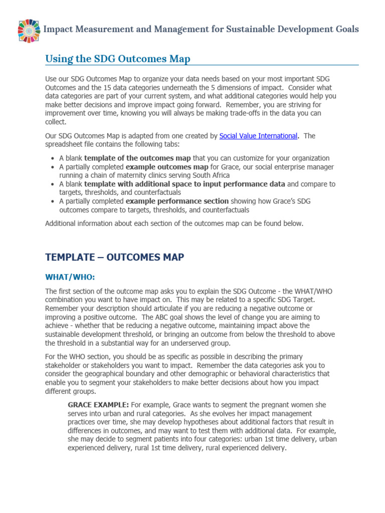 Using The SDG Outcomes Map | PDF | Risk