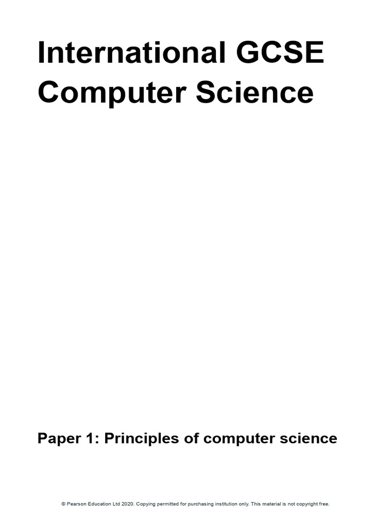 Ig - Compscience - TRP - Mockexam - Paper 1 | PDF | World Wide Web ...