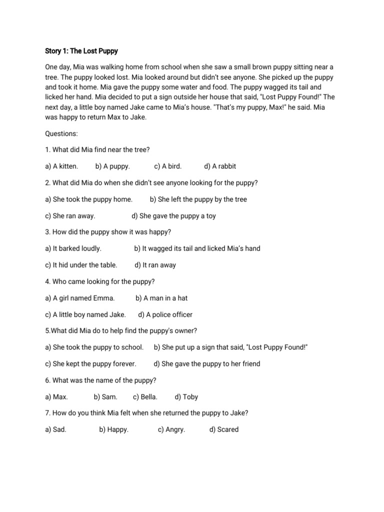 English Stories For Kids' Reading | PDF