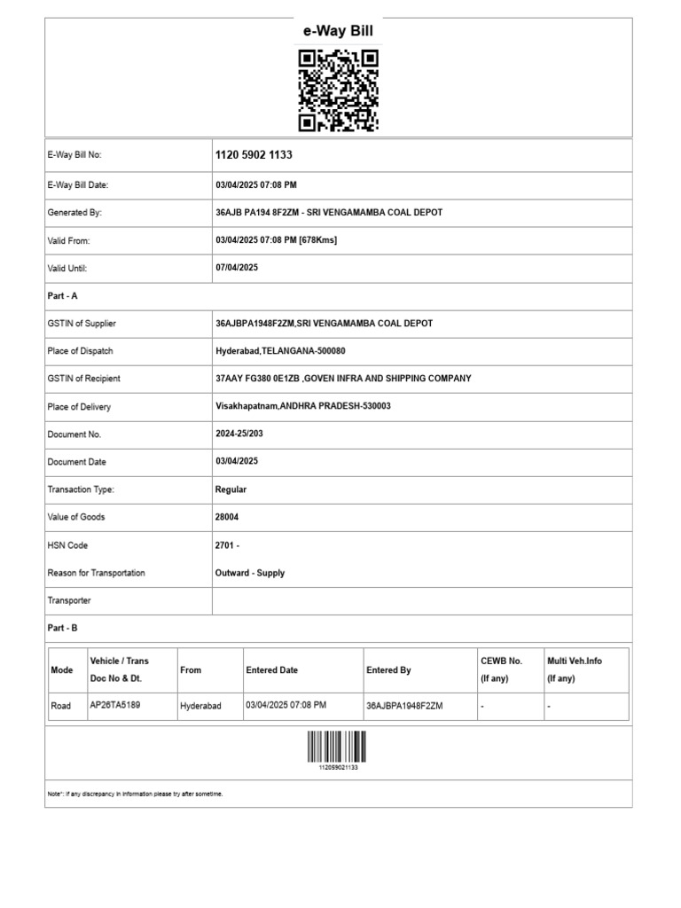 E-Way Bill System | PDF