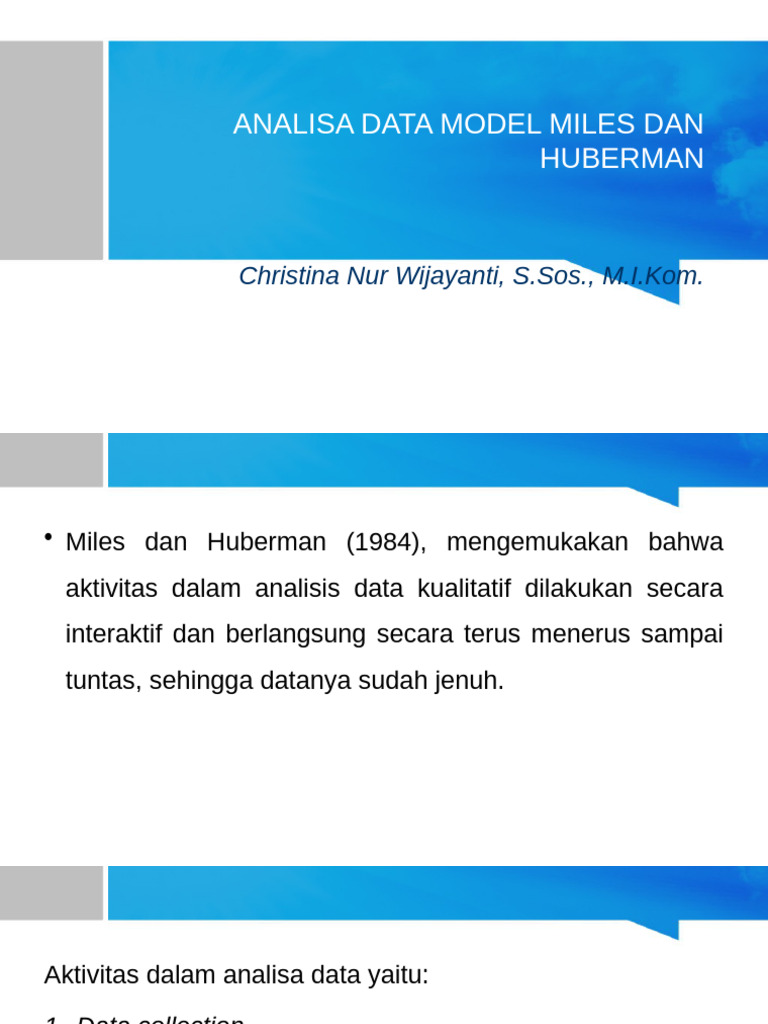 Analisa Data Model Miles Huberman | PDF