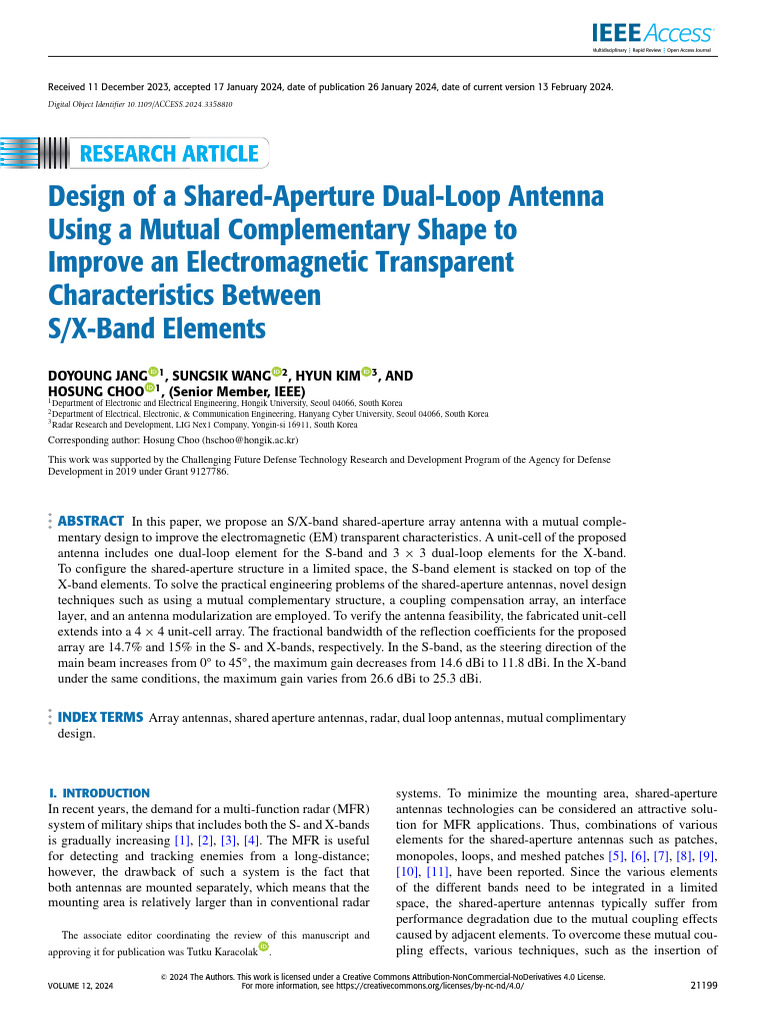 Design of A Shared-Aperture Dual-Loop Antenna Using A Mutual Complementary Shape To Improve An ...