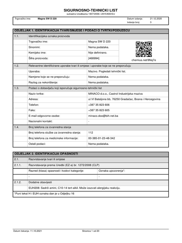 Magna SW D 220 | PDF