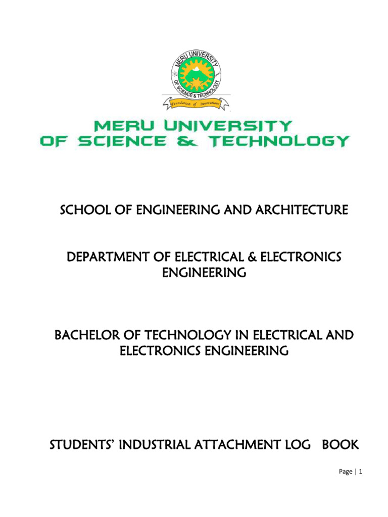 Electrical Industrial Attachment Logbook | PDF