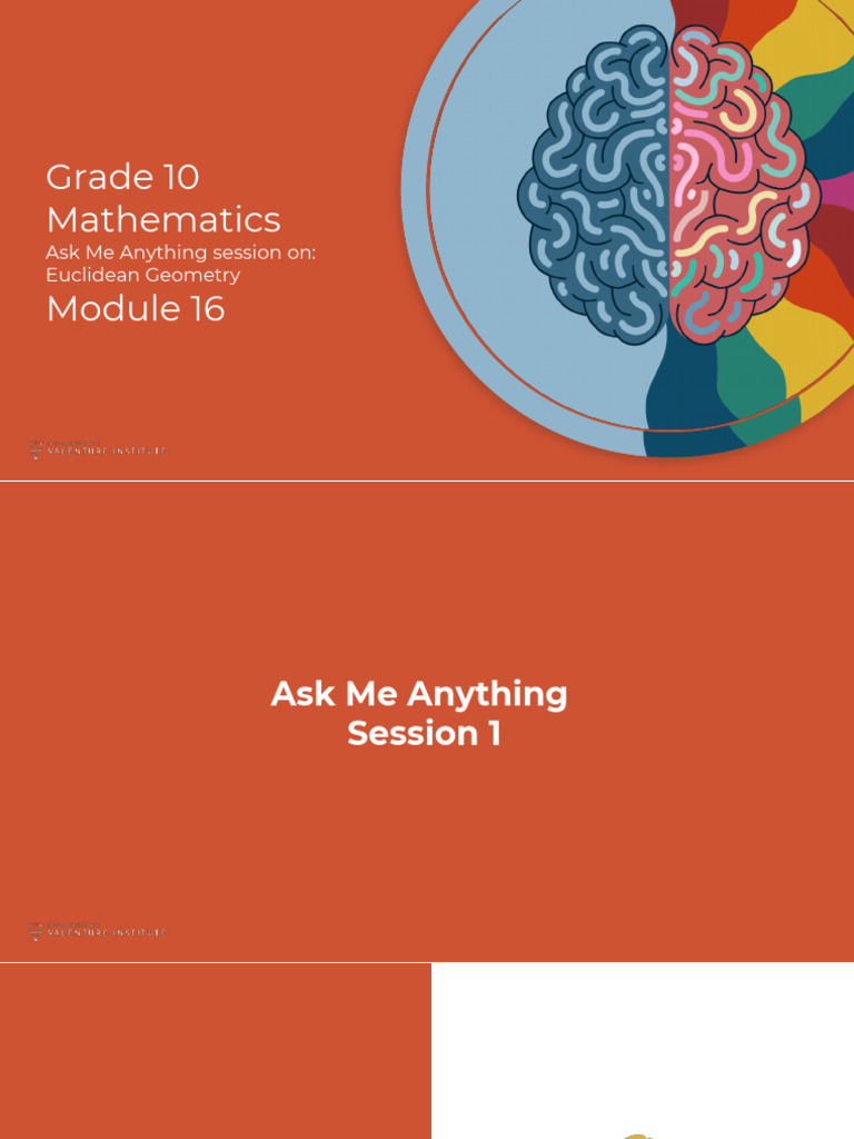 Grade 10 - Mathematics - Module 16 - Euclidean Geometry 2 - AMA1 | PDF ...