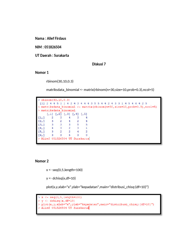 Alief 051826504 Diskusi 7 Komputer I | PDF