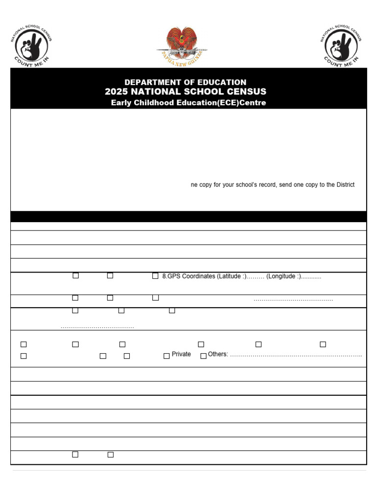 2025 National School Census Form | PDF | Teachers | Schools