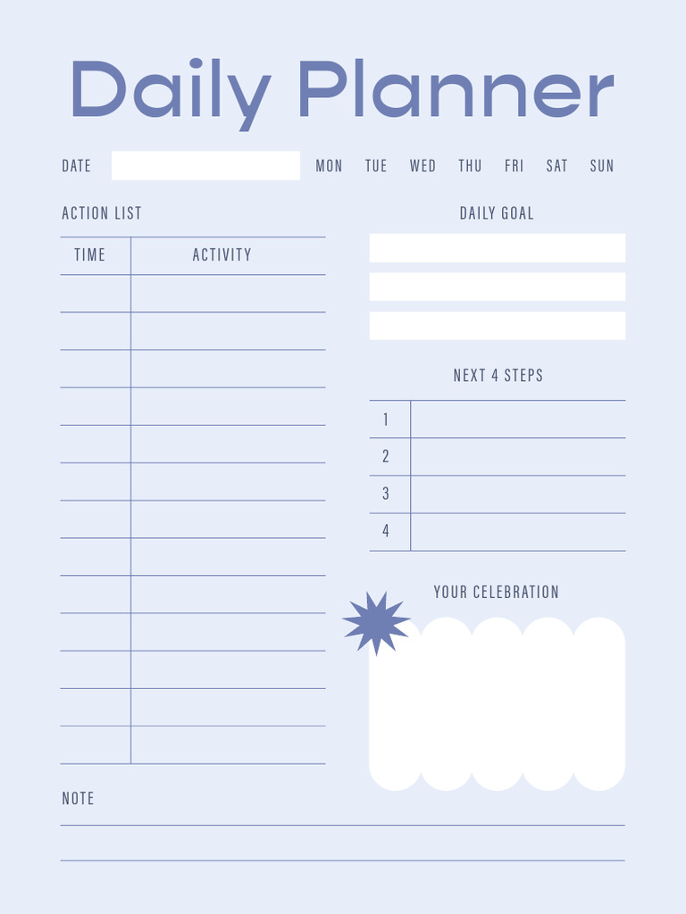 Minimal Light Colored Daily and Weekly Planner | PDF