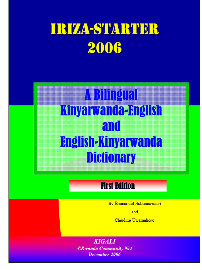 Kinyarwanda-English Dictionary Guide | PDF | Vowel | Syllable