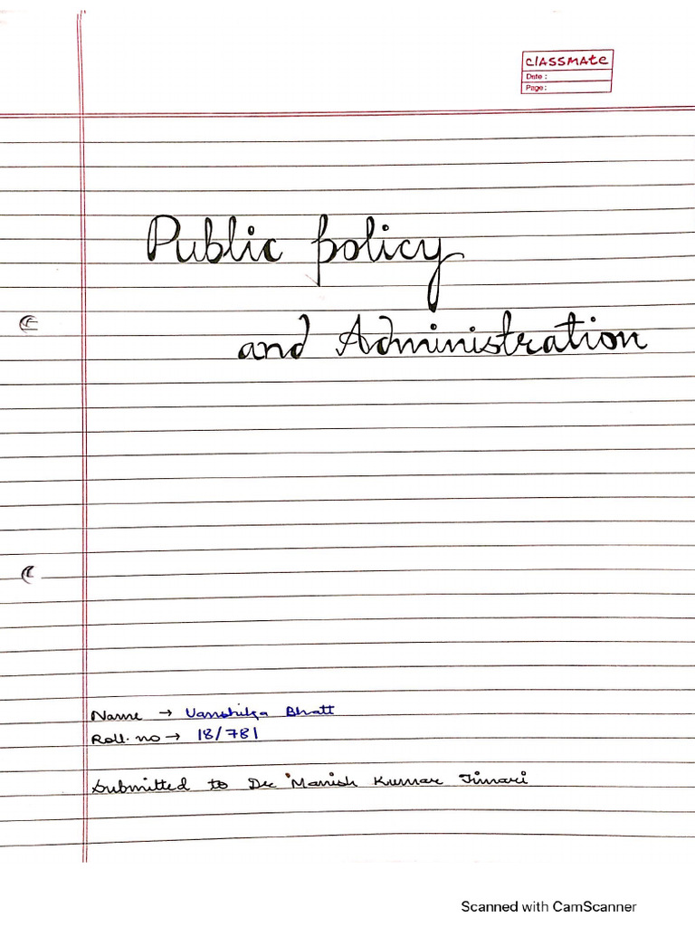 Assignment Public Policy | PDF