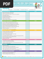 Childcare and Preschool Staff Evaluation Forms - Brightwheel | PDF ...