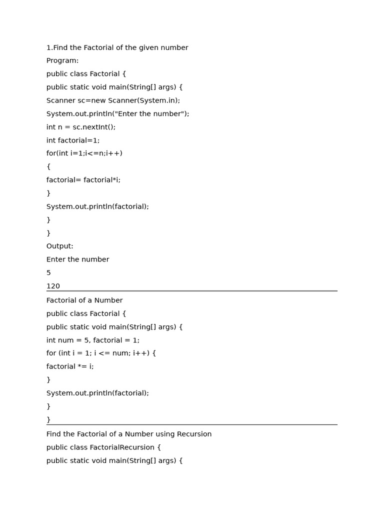 Java Programs for Number Operations | PDF | String (Computer Science ...