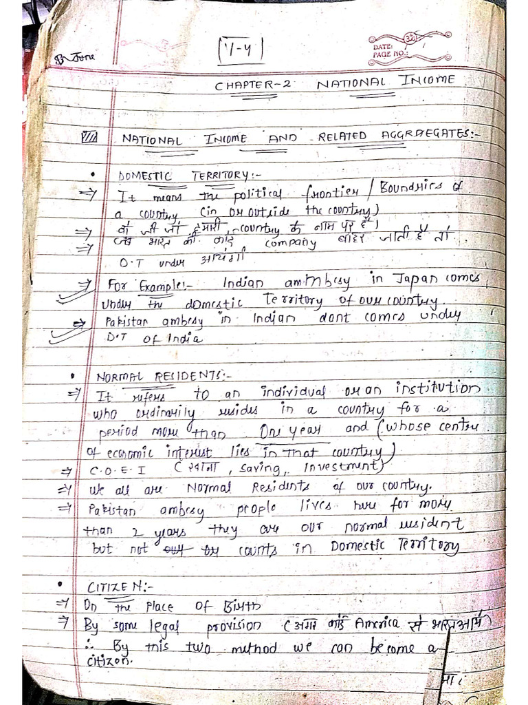 National Income Note S | PDF