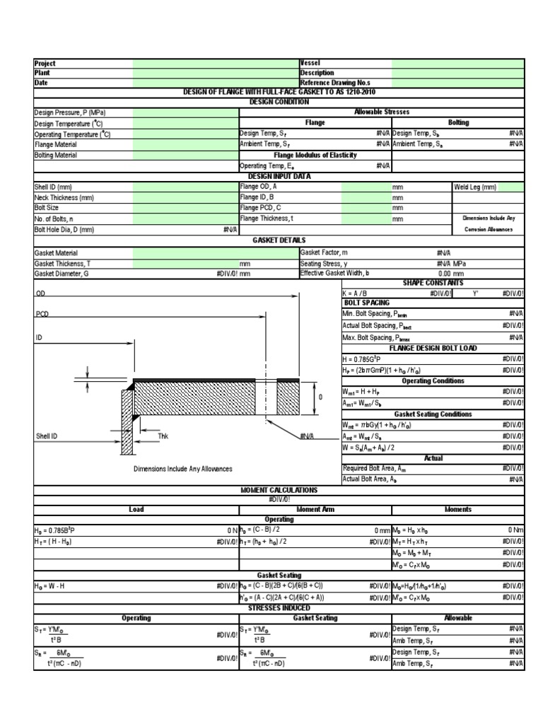 Design of Flanges - Full-Face Gasket 2010