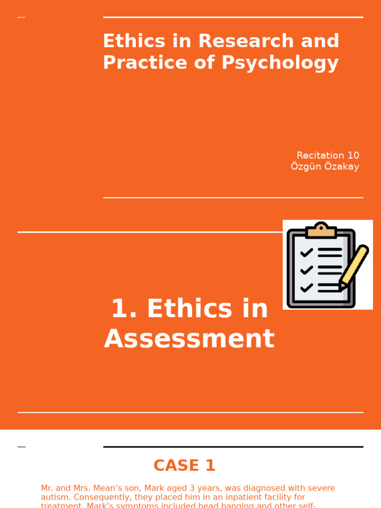 Ethics Assessment | PDF | Psychotherapy | Informed Consent