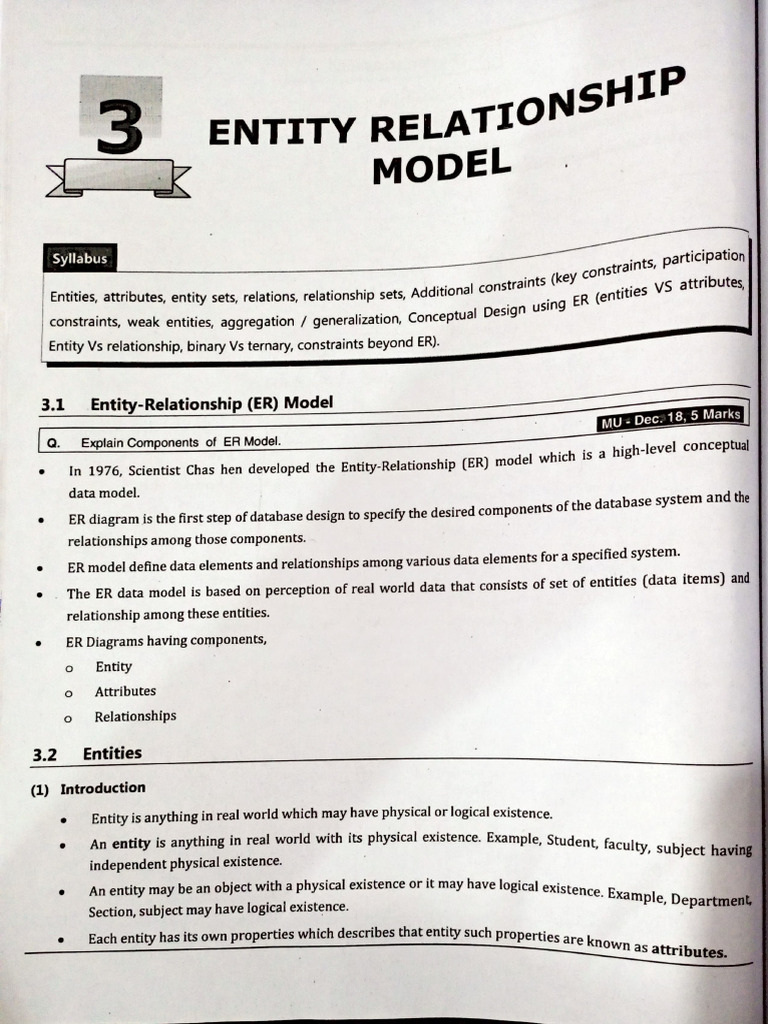 Entity Relationship Model | PDF | Computing | Computer Programming