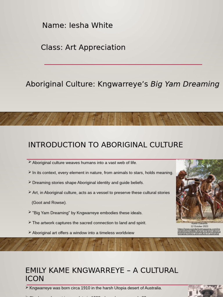 Kngwarreye's Big Yam Dreaming Explained | PDF | Indigenous Australians