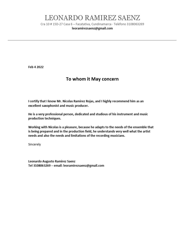 Recomendacion Nico | PDF